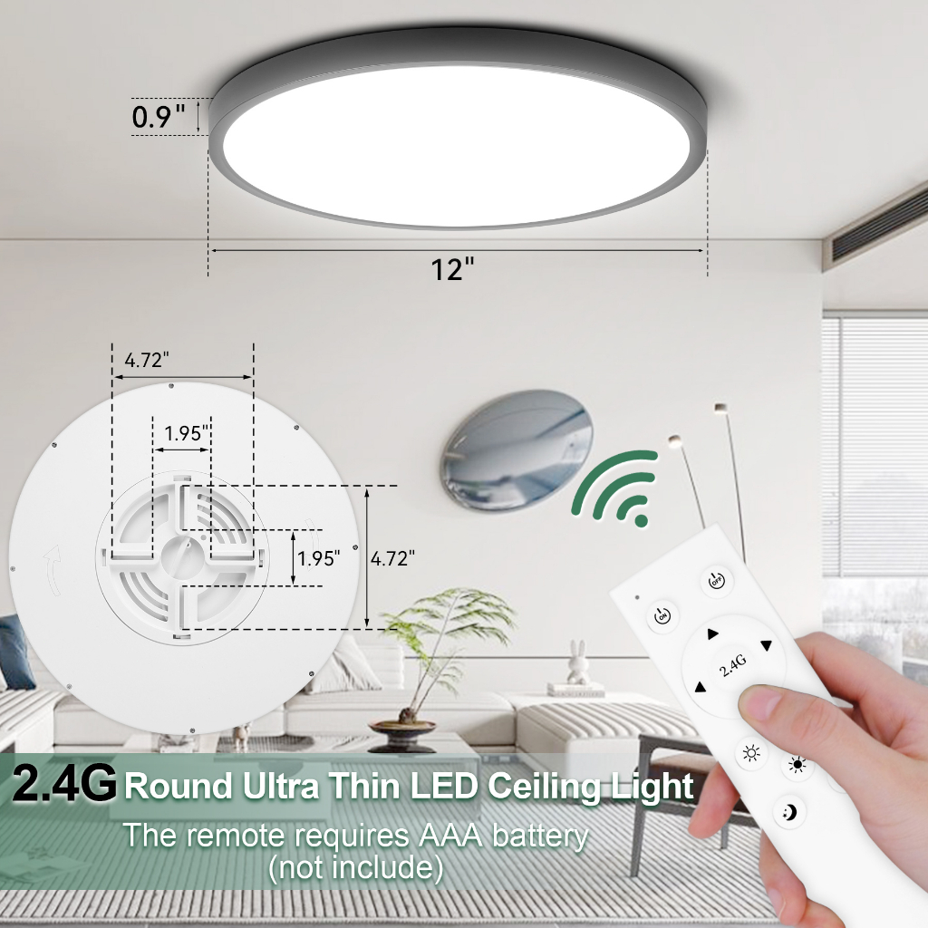 CANMEIJIA LED Ceiling Light Tricolor 70W 50W 40W 30W 3 Colors ...