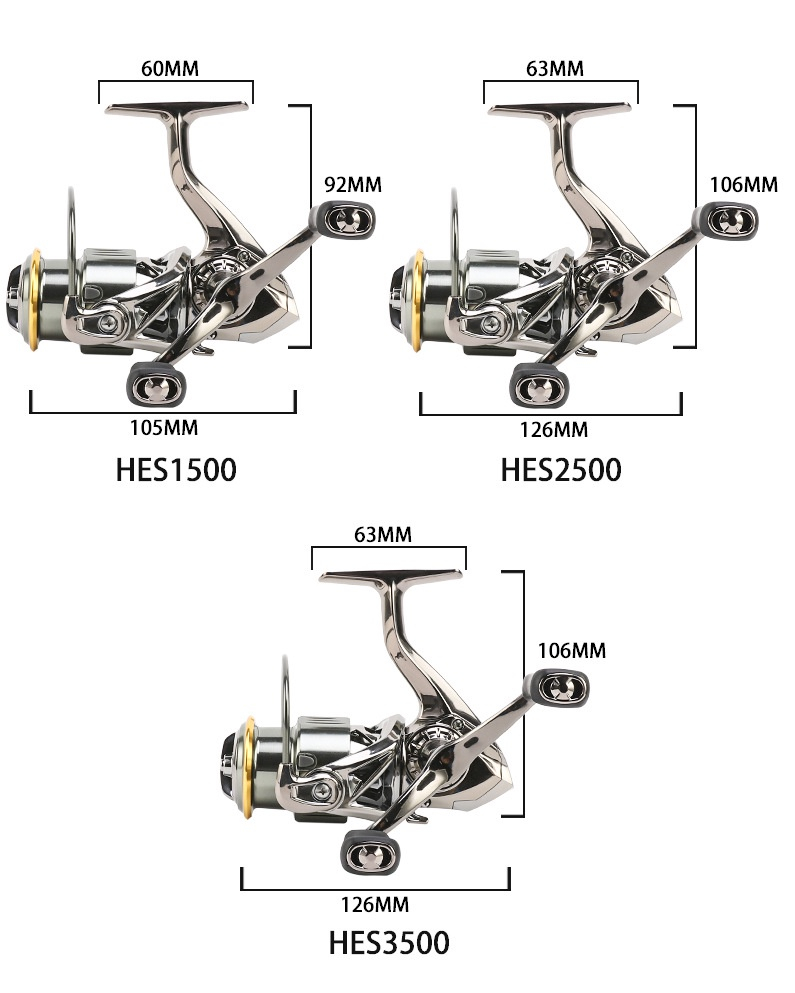 Shallow Spool Spinning Reel Max Drag 12kg Assemble Double Handle Ratio ...