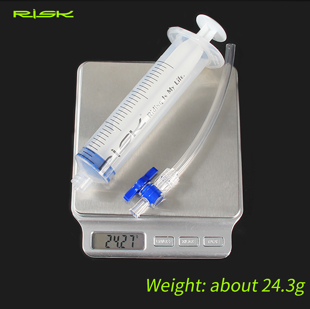 RISK Bicycle Brake Bleed Tool Syringe With on/off MTB Bike Hydraulic ...
