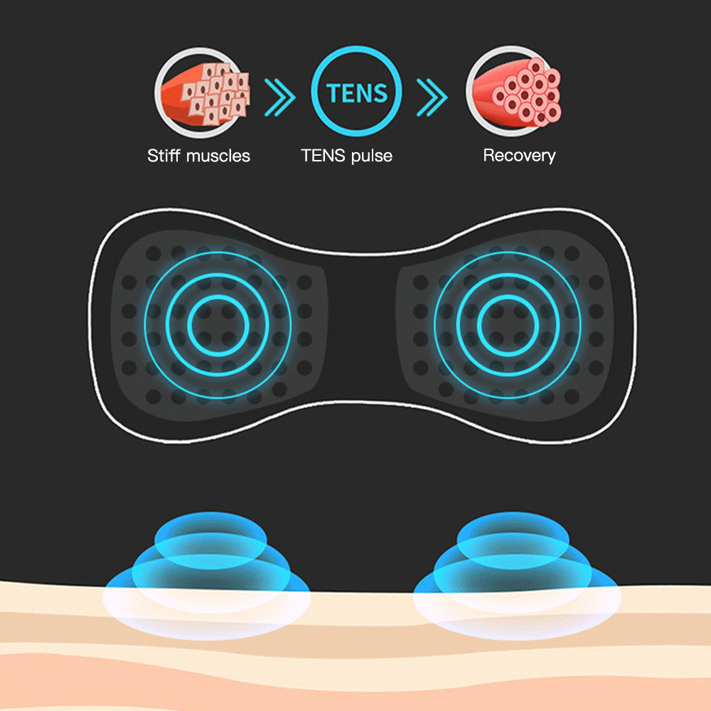 LCD Display EMS Neck Massage Electric Massager Cervical Neck Back Patch ...