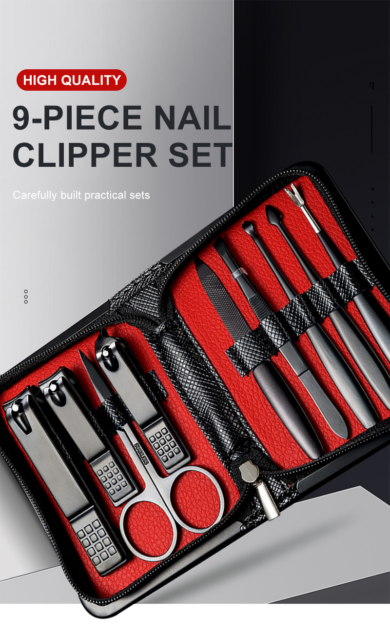 Stainless Steel Nail Clippers Set Manicure Cutters Tweezer Scissors ...