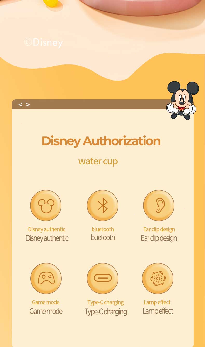 Disney DN12 Bone Conduction Headphone Wireless Bluetooth Headphone with ...