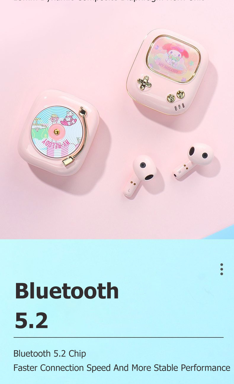 Sanrio Disney Wireless Bluetooth Noise Cancelling Gaming Earbuds ...