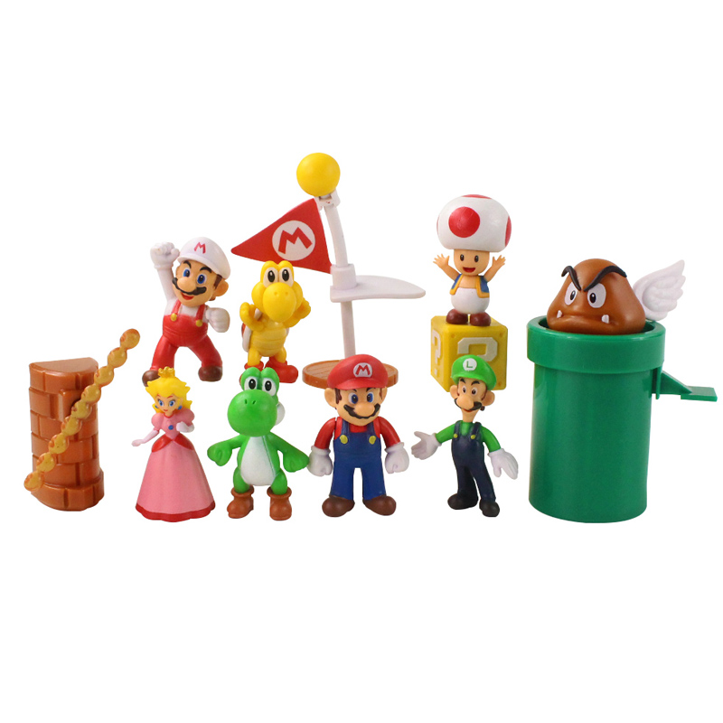 18Pcs/48Pcs/Set Game Super Mario Bros. Mario Luigi Yoshi Bowser Koopa ...