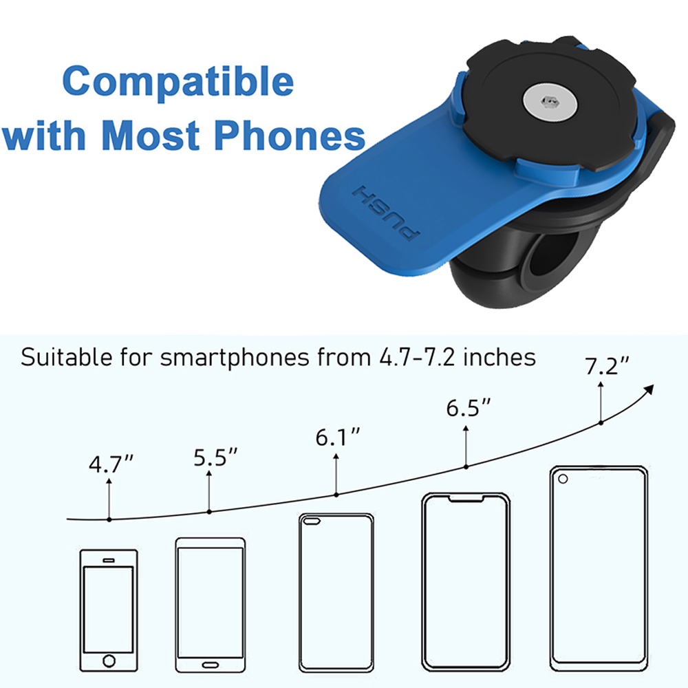 Newboler Motorcycle Bicycle Phone Holder 360° Rotation Rearview Mirror ...