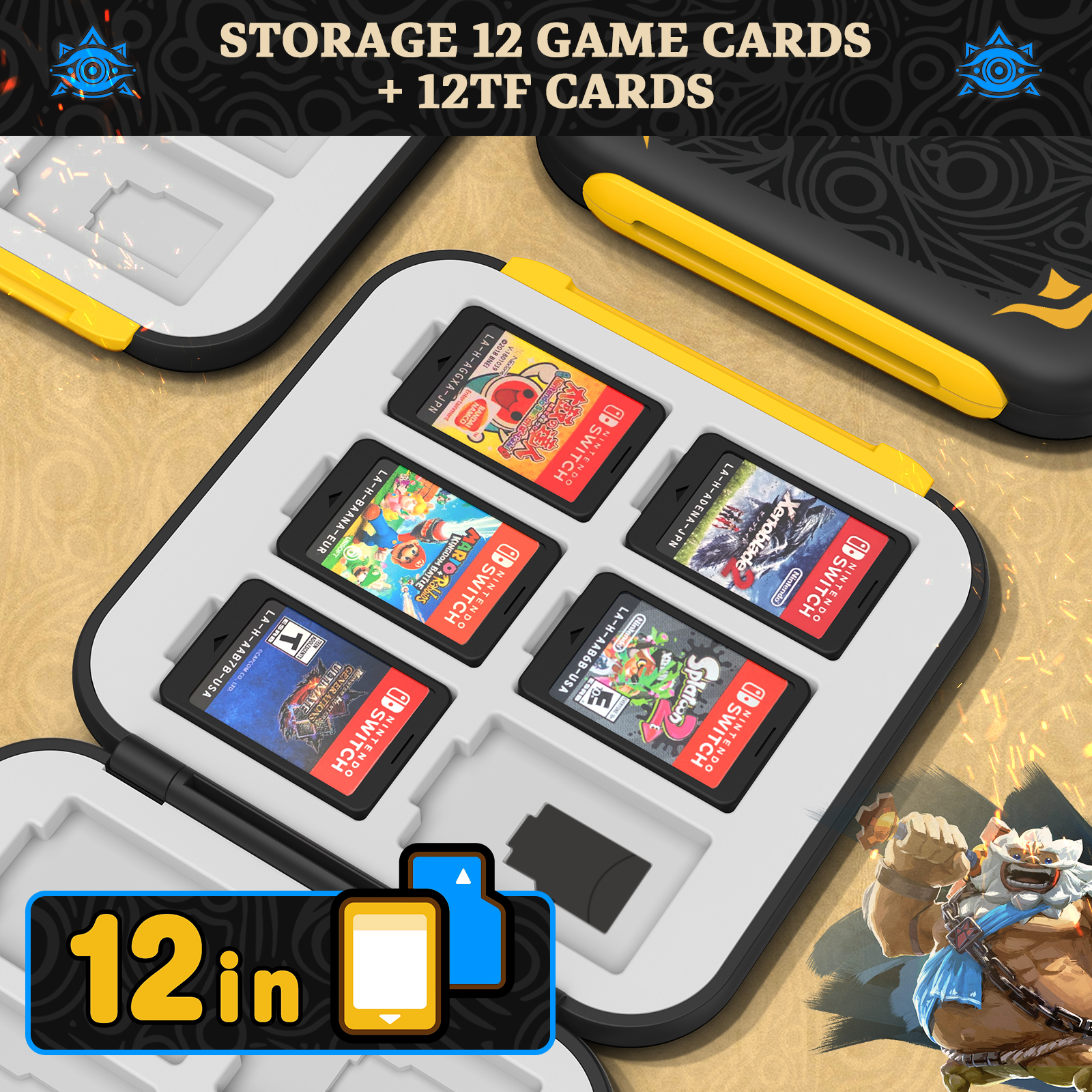 IINE Switch Cassette Box 12 Card Case Compatible Nintendo Switch/Lite ...