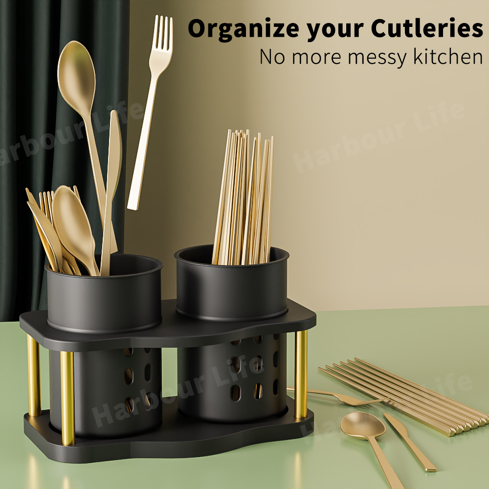 Kitchen Chopsticks Storage Box Fork Spoon Cutlery Holder Organizer ...