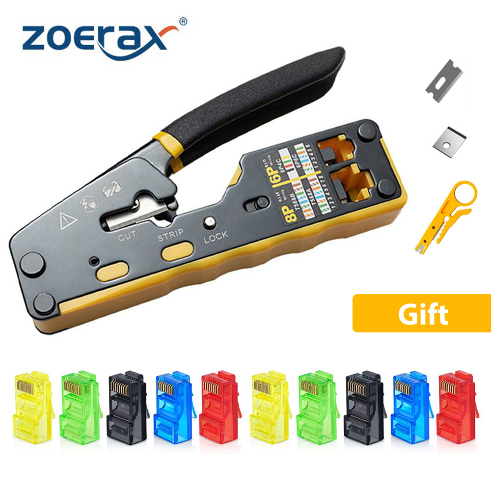 Brass Crimp Crimp Connectors Connectors Easy RJ45 Crimp Tool | Cat6 ...