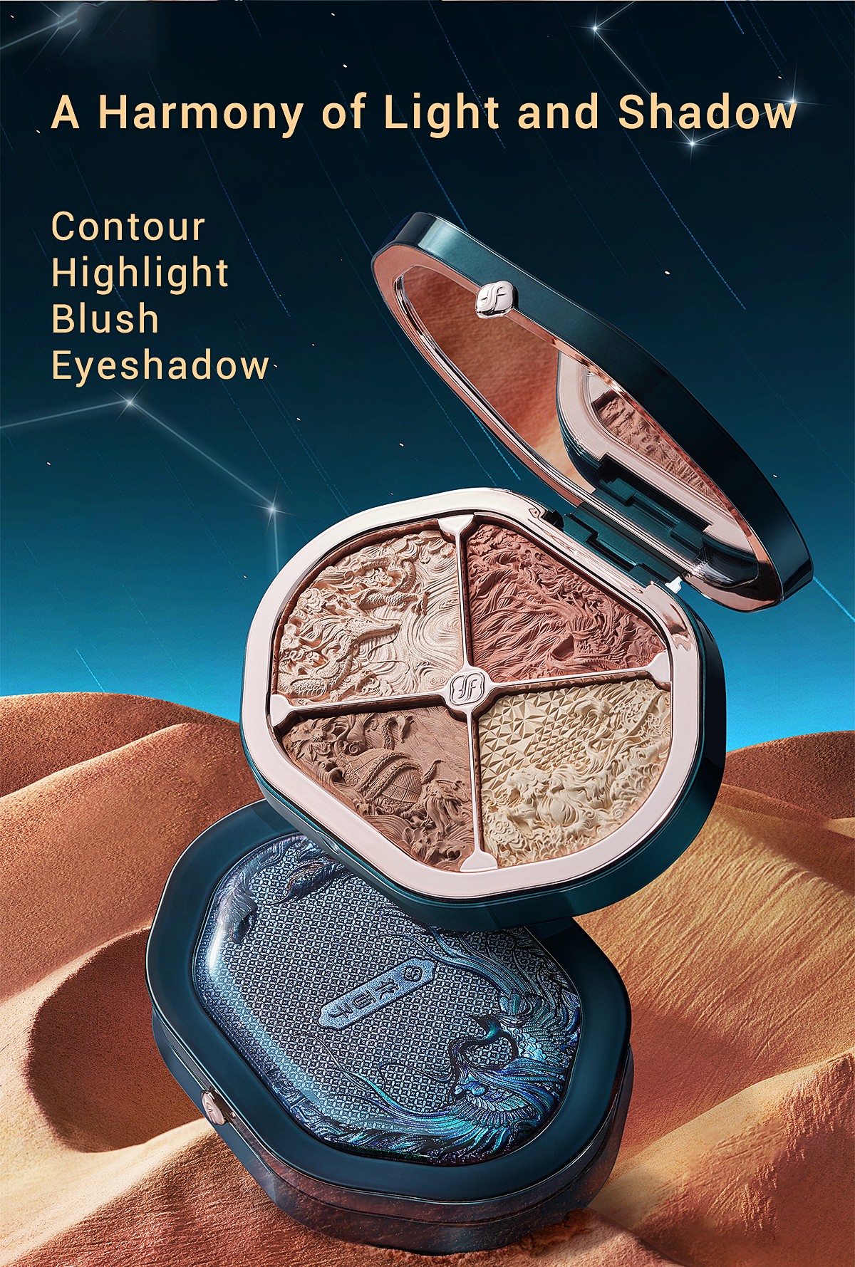 花西子 Florasis Eastern Beasts Sculpting Makeup Palette Contour Eyeshadow ...