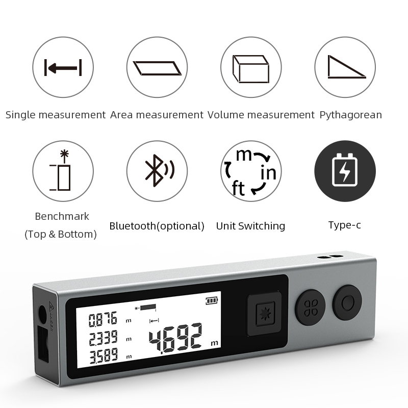 Mileseey M120Pro Laser Distance Meter 40M Bluetooth compact and ...