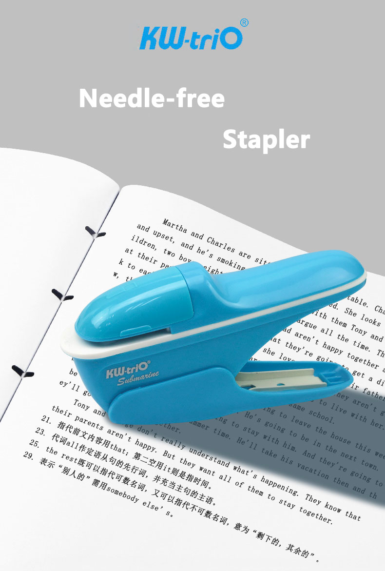 Non-staple Stapler Stapling Machine Mini Cute Book Stapleless Stapler ...