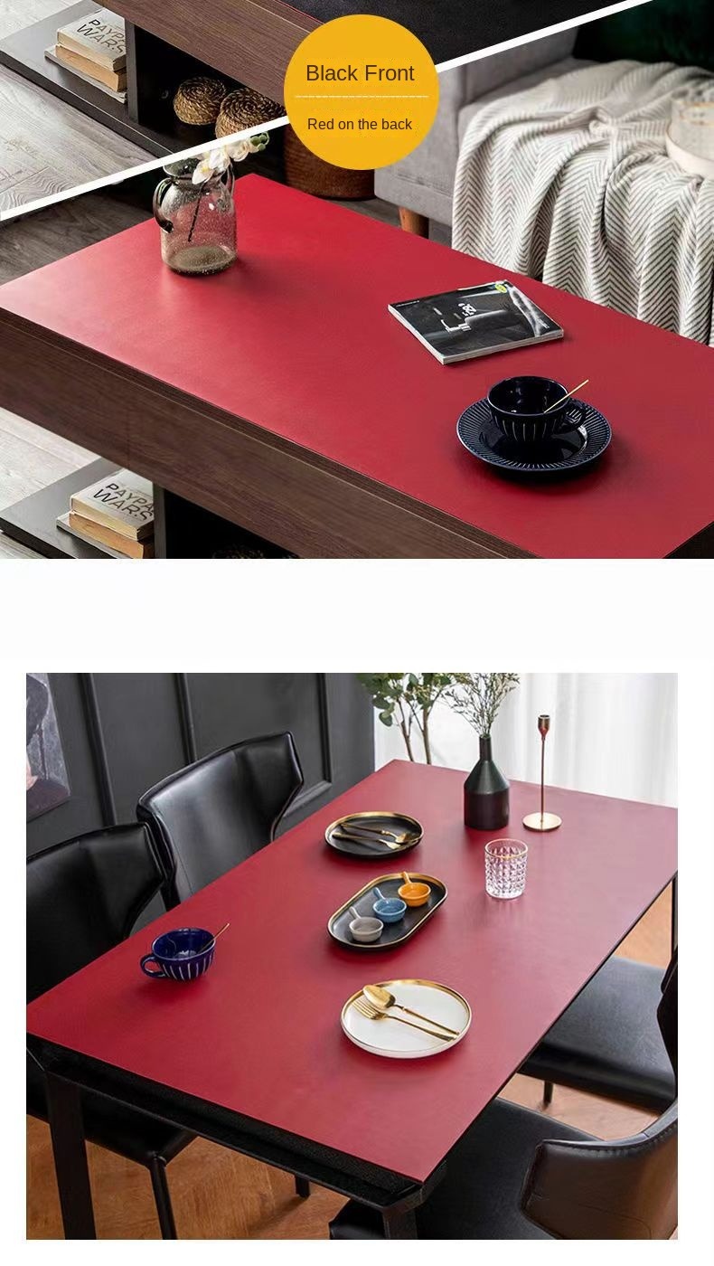 Double-sided two-color PU Leather Tablecloth, table mat Desk Mat Oil ...