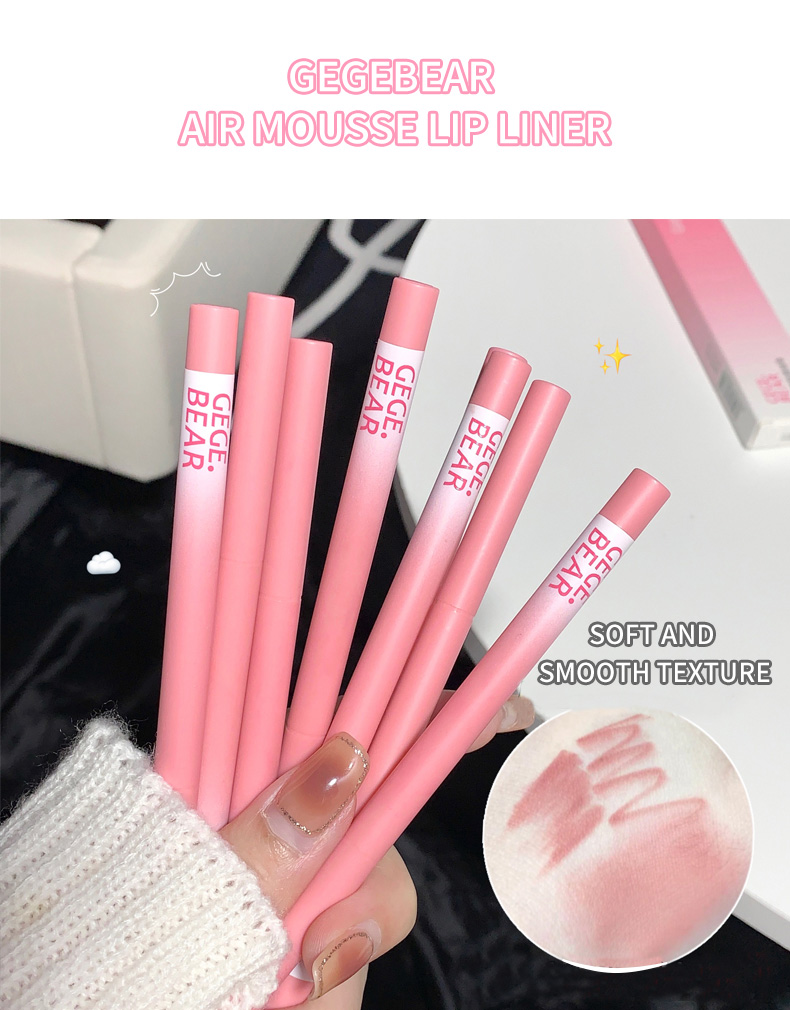 Gege Bear Lipliner Shimmer Matte Lip Liner Pencil Long Lasting Lipstick ...