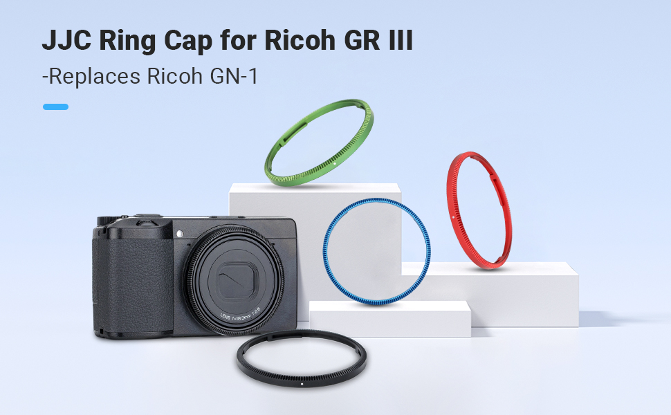 JJC Metal Lens Ring for Ricoh GR3 GR3 HDF Colorful Decoration Lens Ring ...