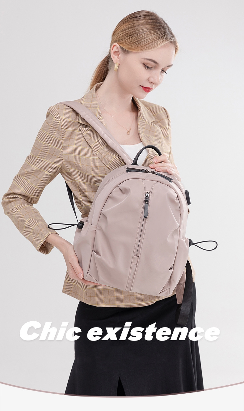 FULL DESIGN Ladies 14 Inch Laptop Backpack Waterproof Nylon Travel ...