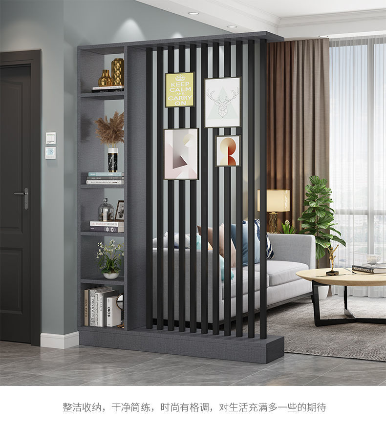 Screen partition living room divider cabinet multi-layer porch storage ...
