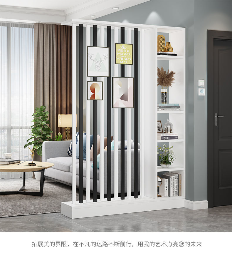 Screen partition living room divider cabinet multi-layer porch storage ...