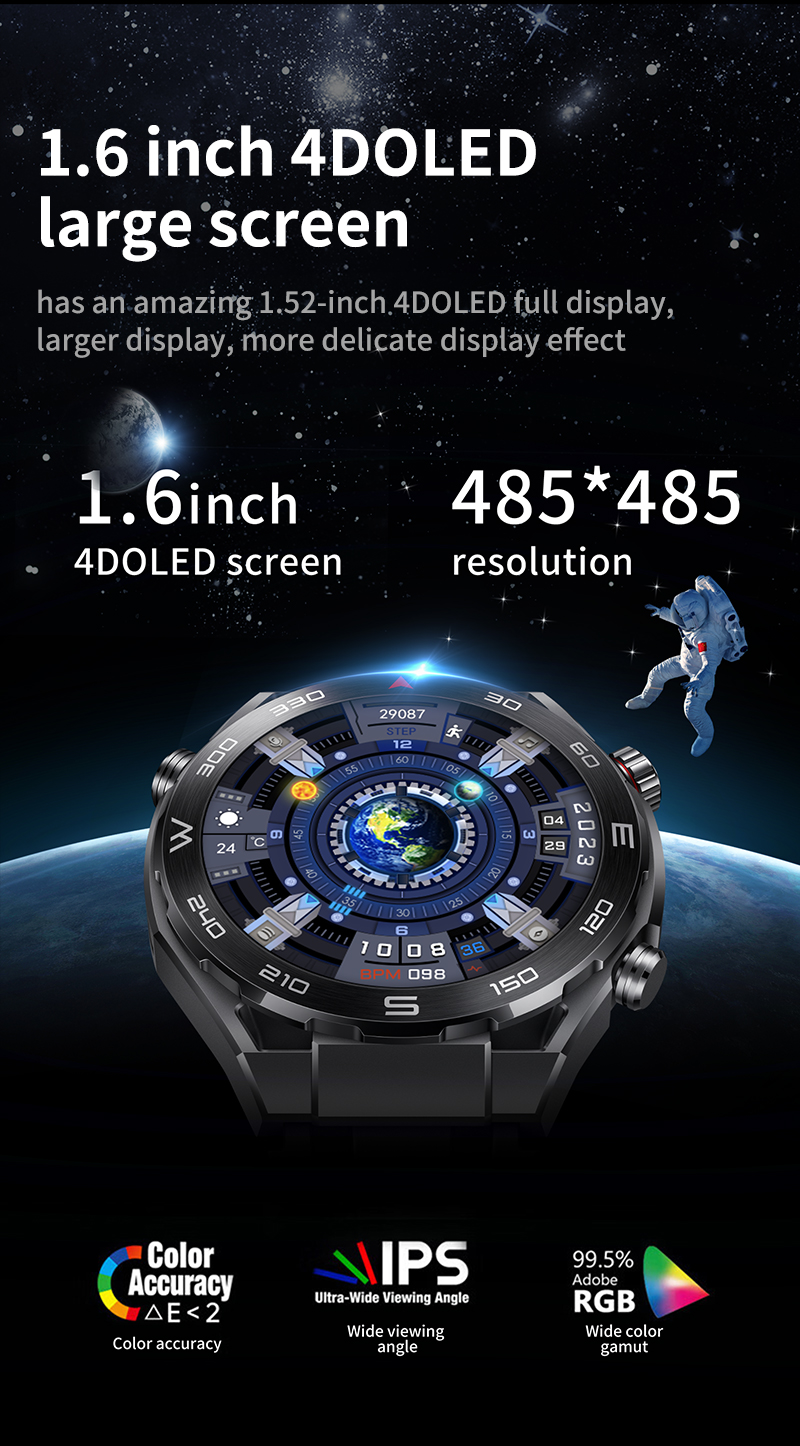 2023 NEW 1GB MT15S For Huawei Watch Ultimate New Smart Watch Men NFC ECG+PPG Bluetooth Call ...