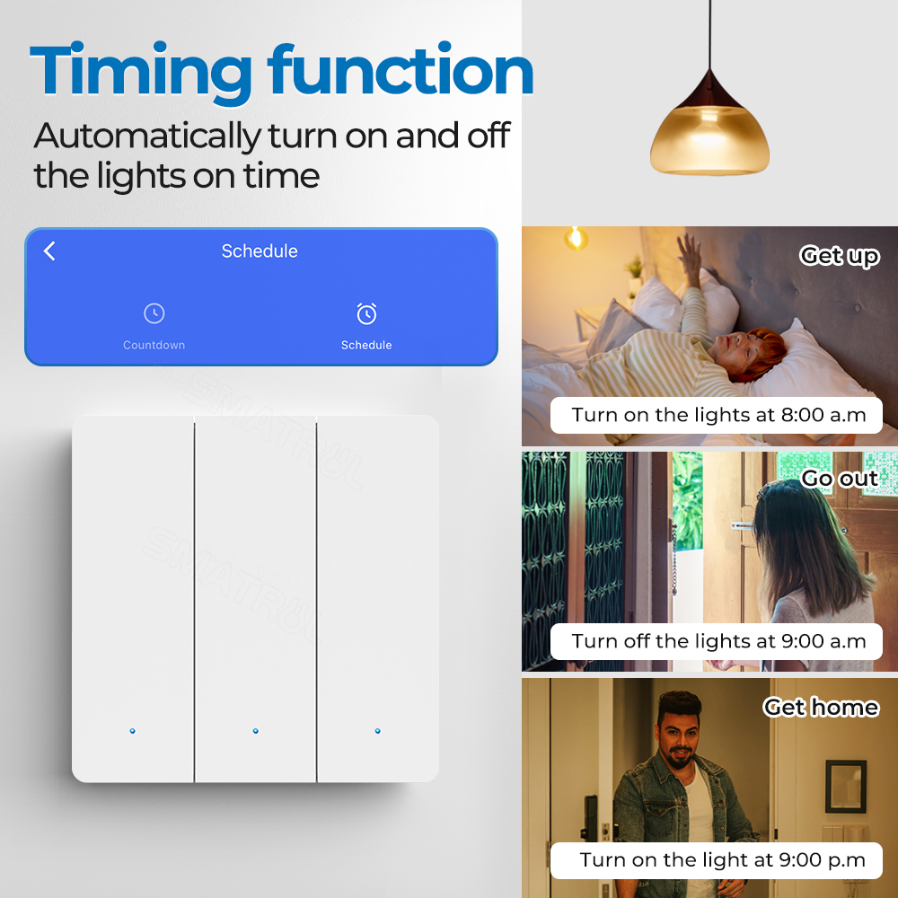 SMATRUL Tuya Zigbee Smart Switch Light Switch No Neutral No Capacitor ...