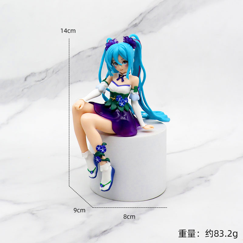 14cm Japan Anime Virtual Idol Hatsune Miku Figure Morning Glory Hatsune ...