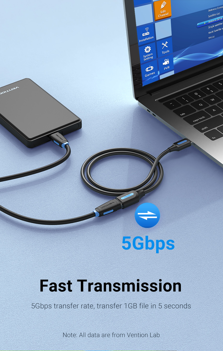 Vention USB Extension Cable Male To Female USB 3.0 Cable Fast Speed ...