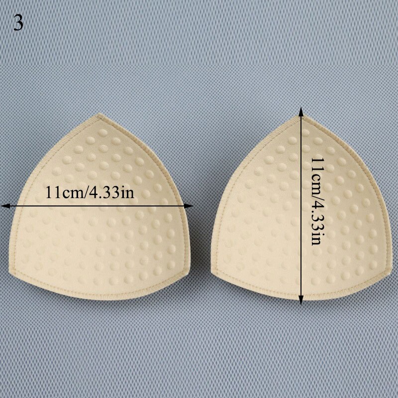 1 Pair (2 pieces) Women's Triangle Sponge Bikini Pads Swimsuit Breast ...