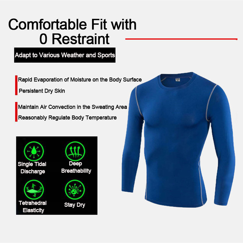 KUFUN Men's Running Compression T-shirt tights Tracksuit Quick Dry ...