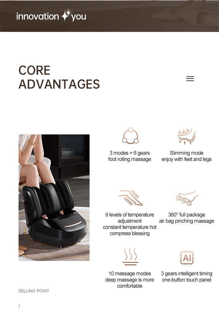 Jinkairui Electric Foot Massager Roller Shiatsu Air Pressure Leg 9971