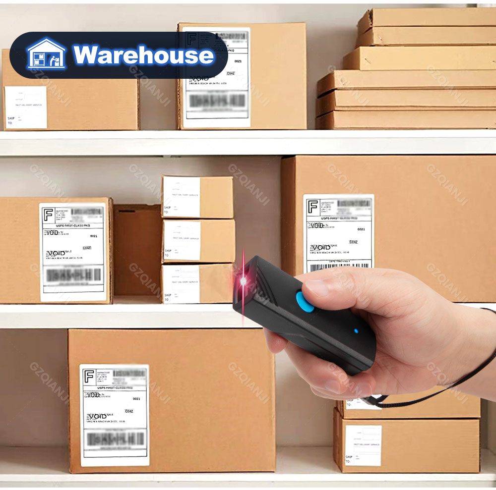 Mini Bluetooth Wireless 1D 2D Portable Barcode Scanner Handheld 3 in 1 ...