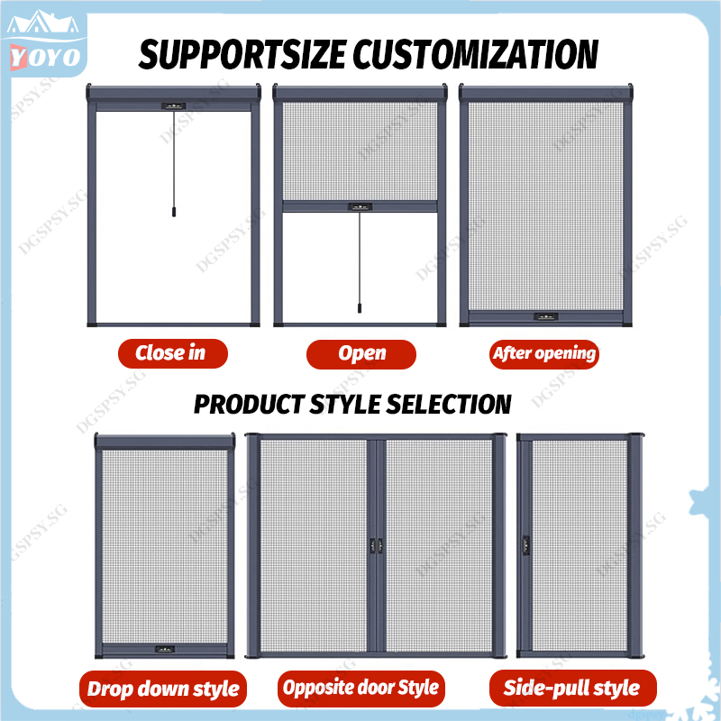 Folding screens detachable invisible screens push-pull retractable roll ...