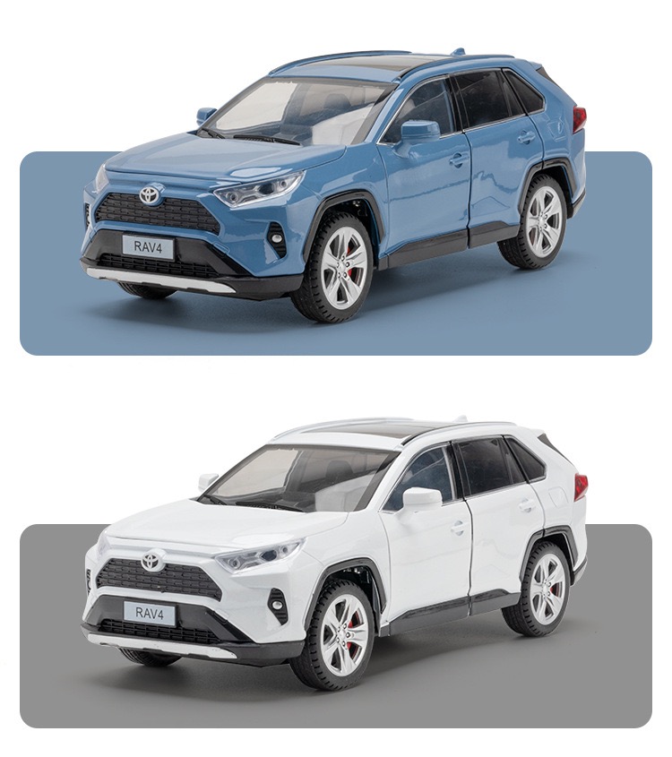 1:24 Scale Toyota RAV4 Alloy Car Model Diecast Car Sound Light Car ...