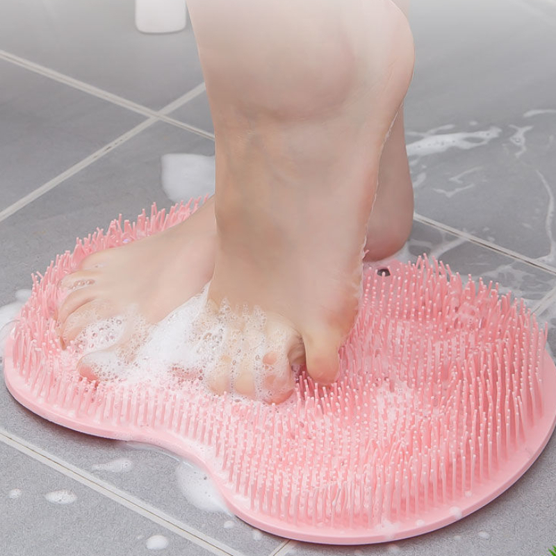 Exfoliating Shower Massage Scraper Bathroom Non-slip Bath Mat Back ...