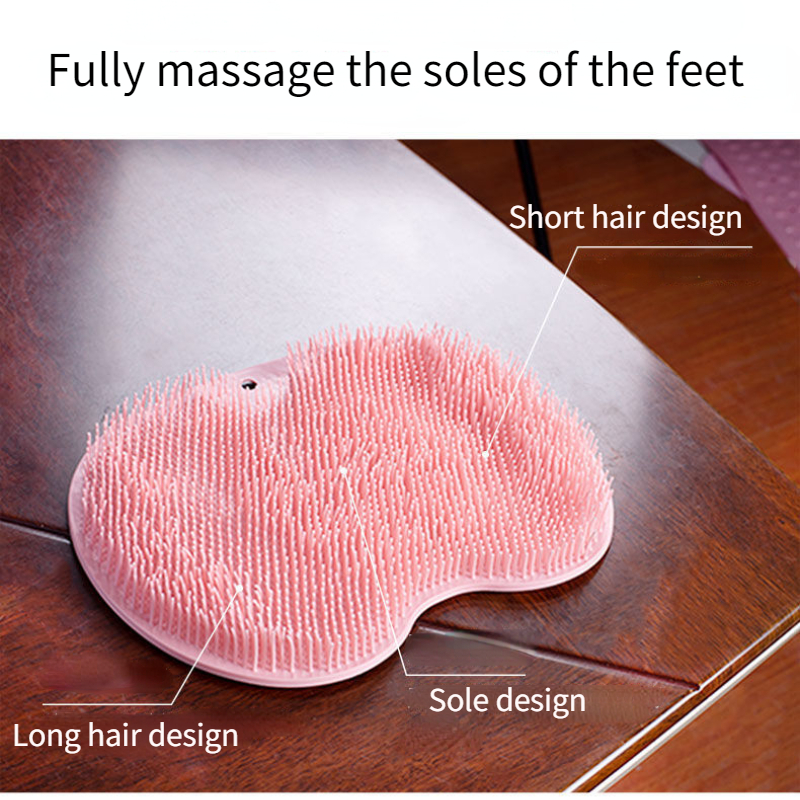 Exfoliating Shower Massage Scraper Bathroom Non-slip Bath Mat Back ...