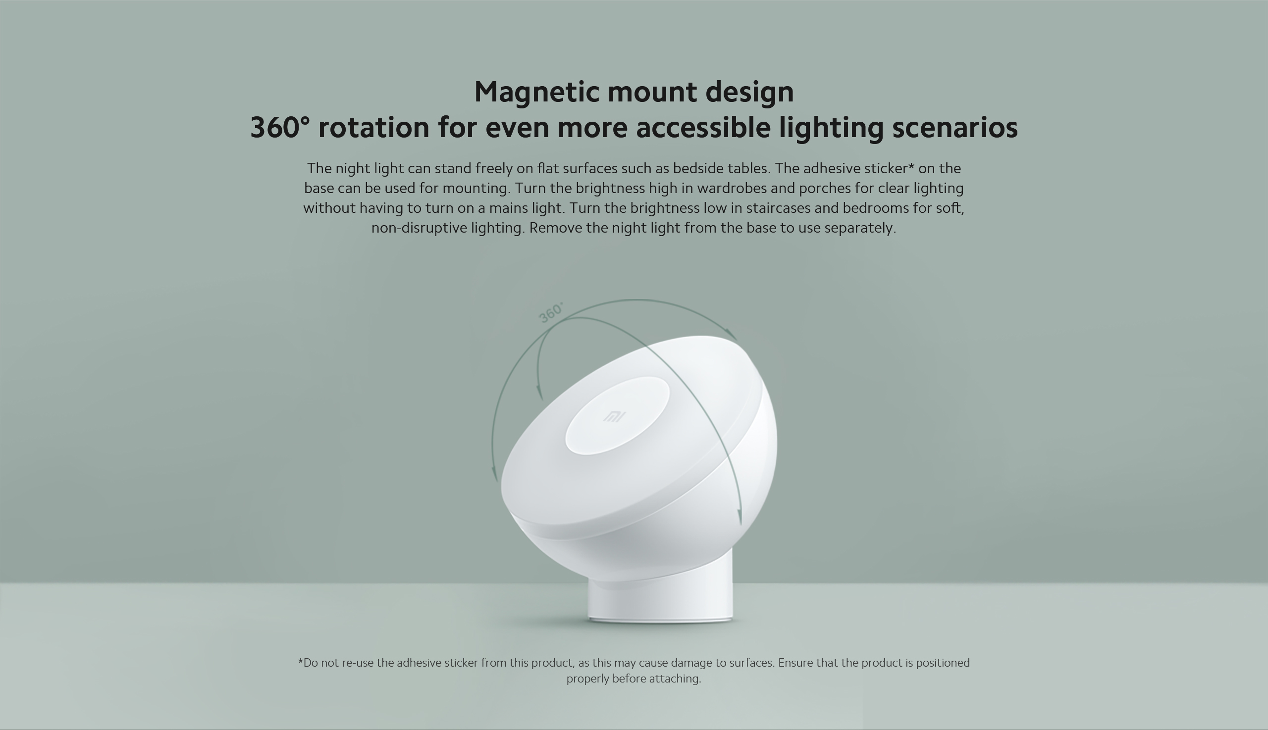 Mi Motion-Activated Night Light 2 (Bluetooth) | Shopee Singapore