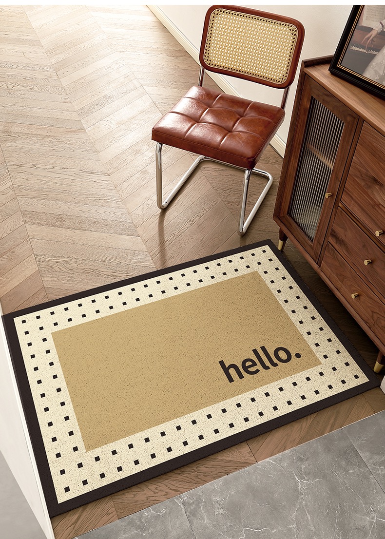 Door mat,PVC material American simple geometric line stitching pattern ...