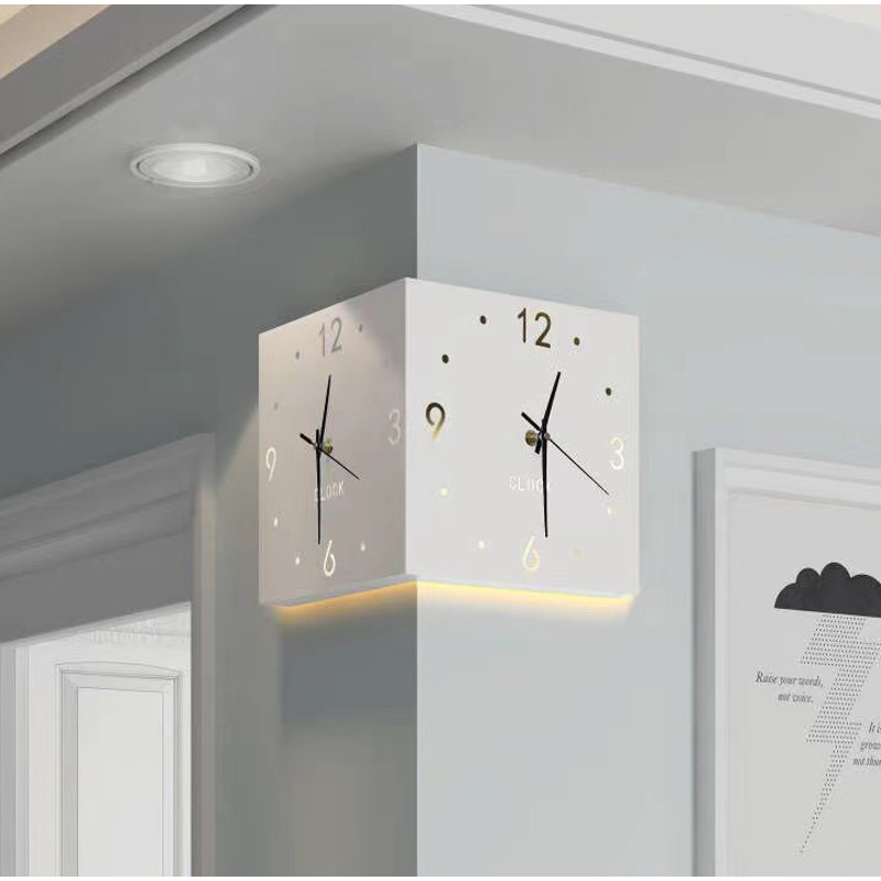 Nordic Double-sided Wall Clock Creative Modern Minimalist Living Room ...