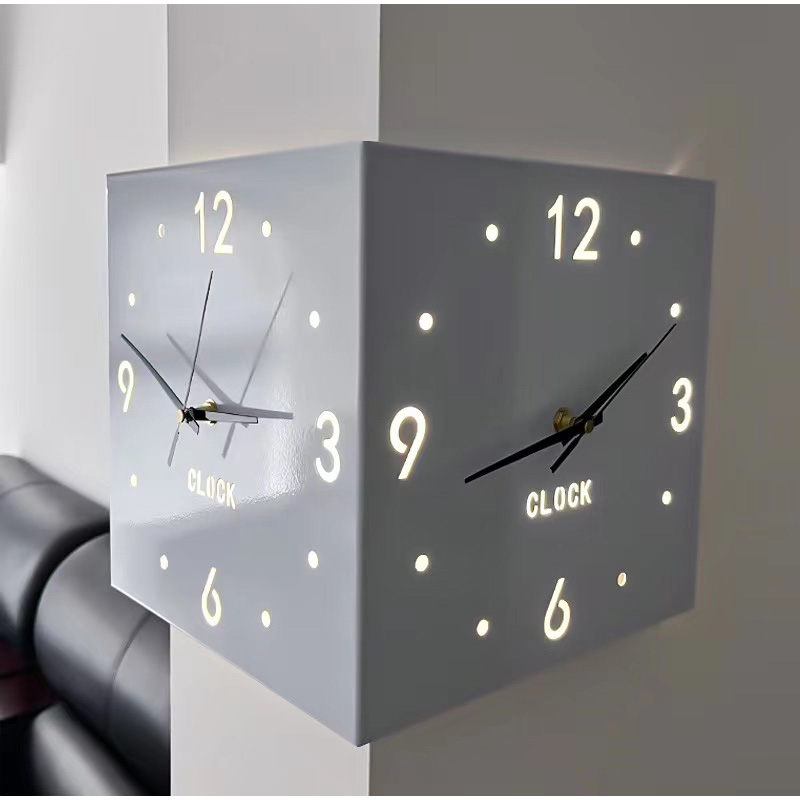 Nordic Double-sided Wall Clock Creative Modern Minimalist Living Room ...