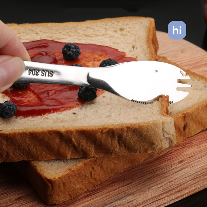 HI HOMES 304 Stainless Steel Butter Knife Butter Fork Creative Multi ...