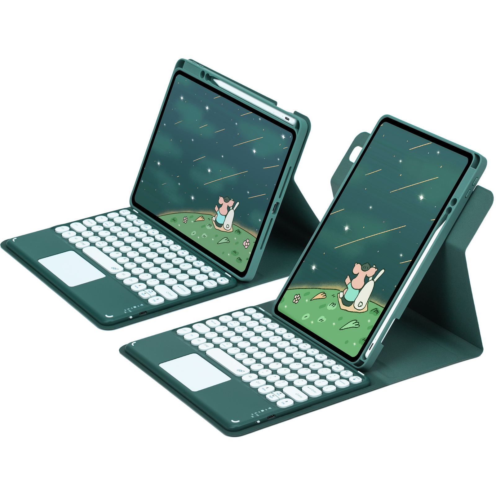 360° rotation Case with Touchpad Keyboard For iPad 7th Gen 8th 9th 10th ...