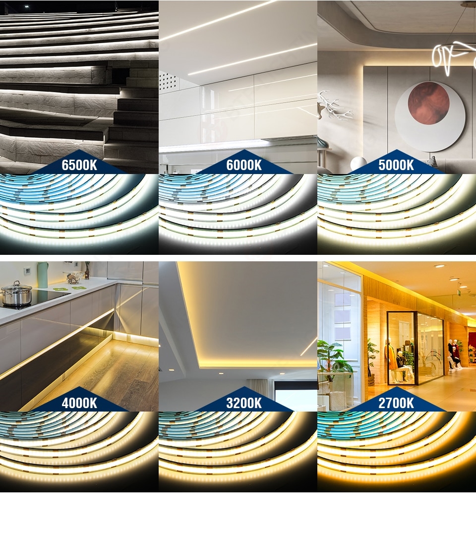 BTF-LIGHTING 640LEDs/M FCOB CCT COB LED Striplight Strip Light 0 ...