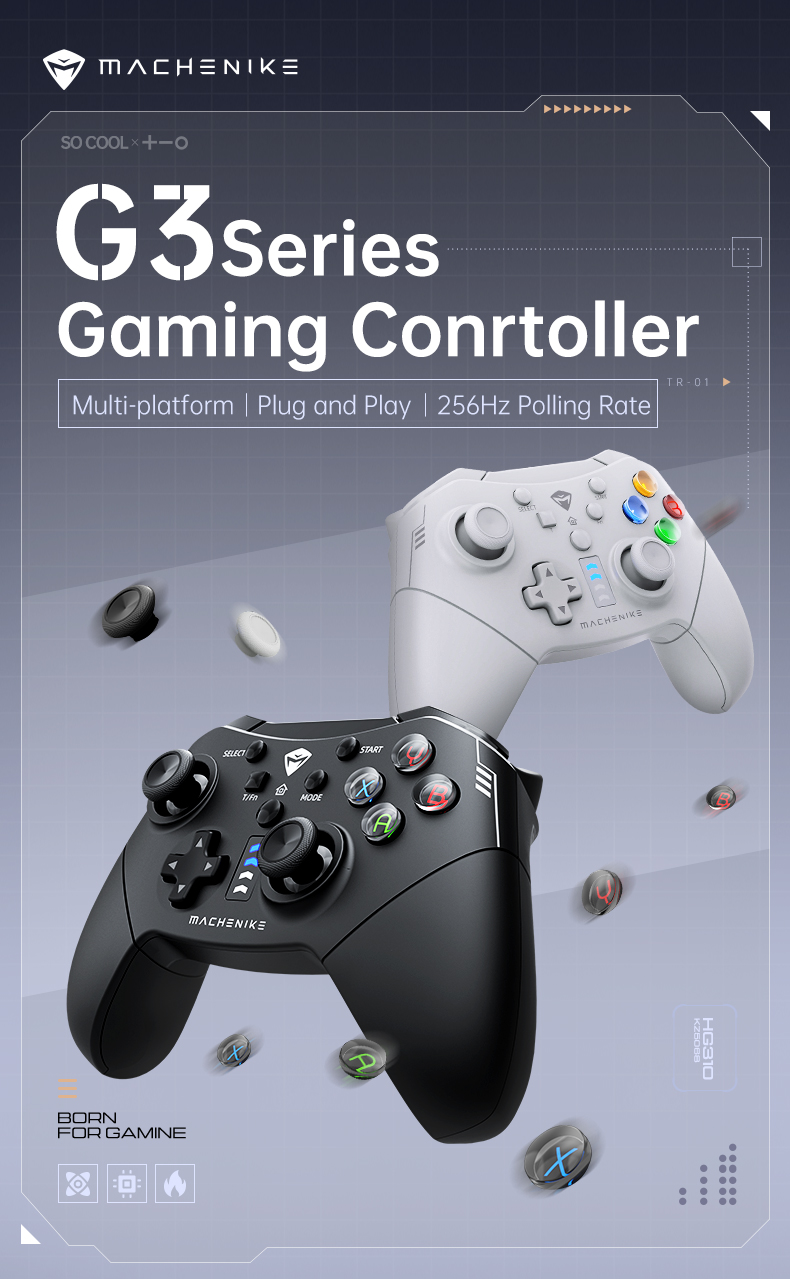 Machenike G3 gaming controller gamepad backlit buttons plug and play ...