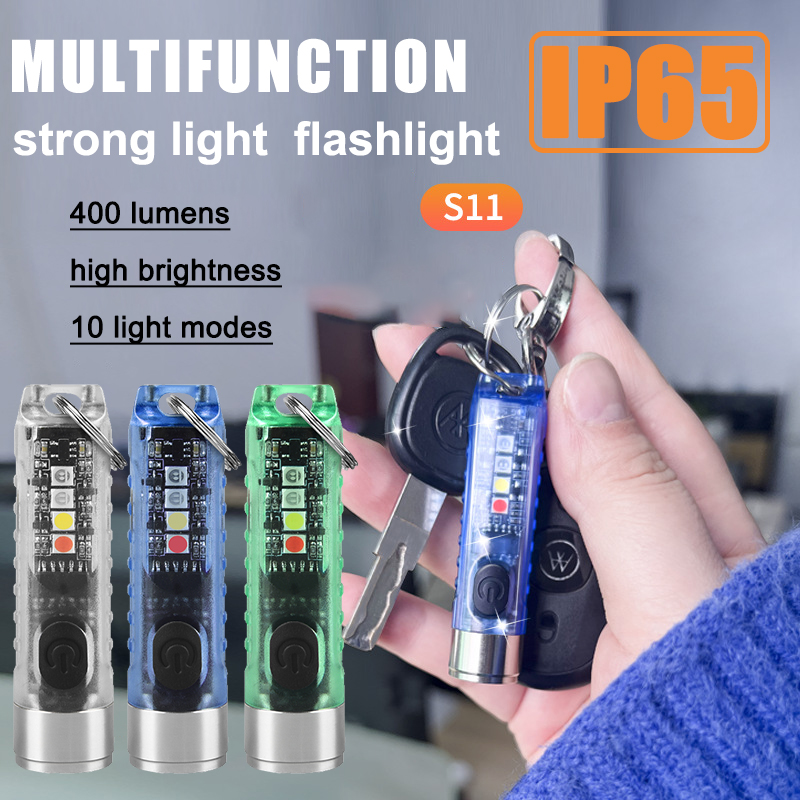 S11 FY11 Mini LED Flashlight Rechargeable Keychain Flashlights Portable ...