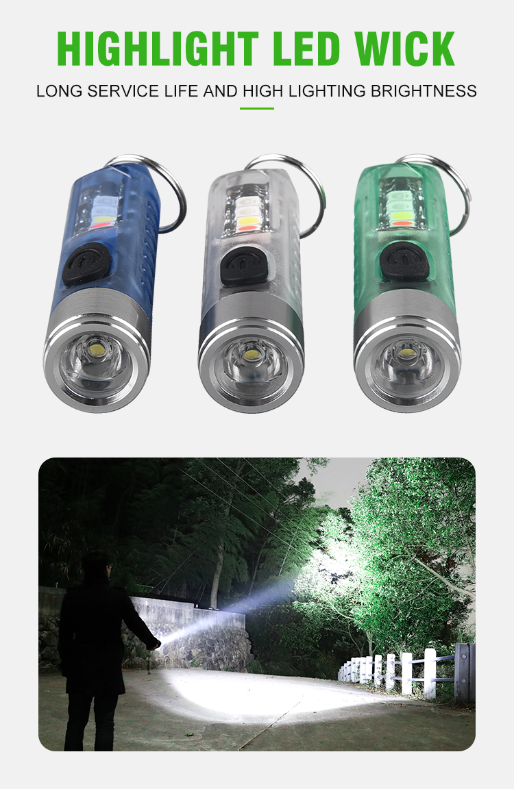 S11 FY11 Mini LED Flashlight Rechargeable Keychain Flashlights Portable ...