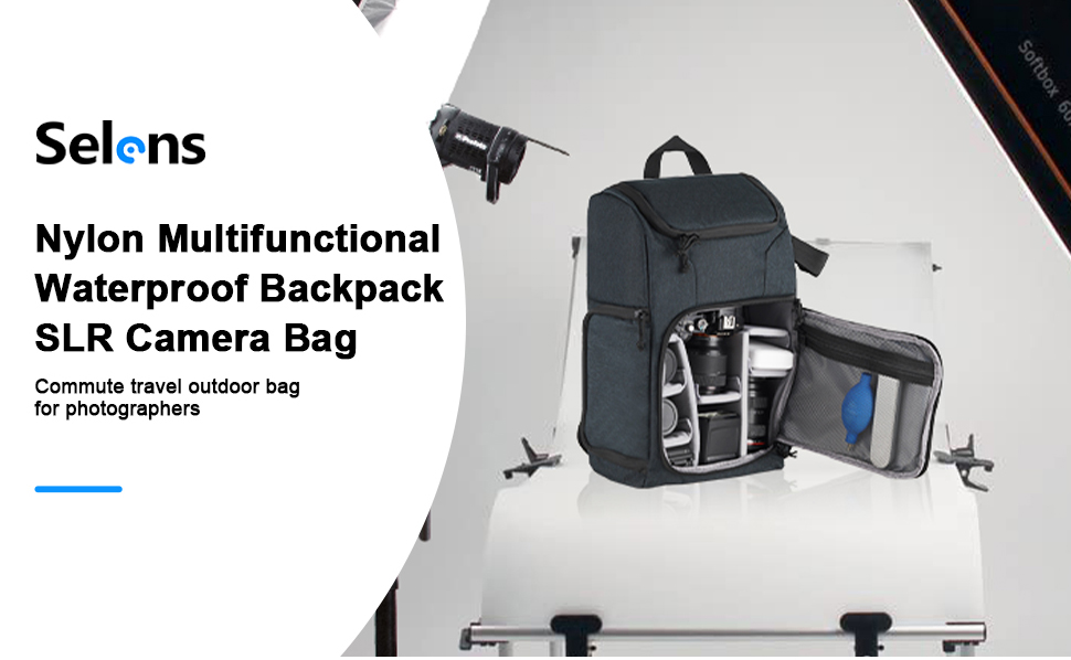 Selens Camera Bag Fashion DSLR Backpack Multi-functional Waterproof ...