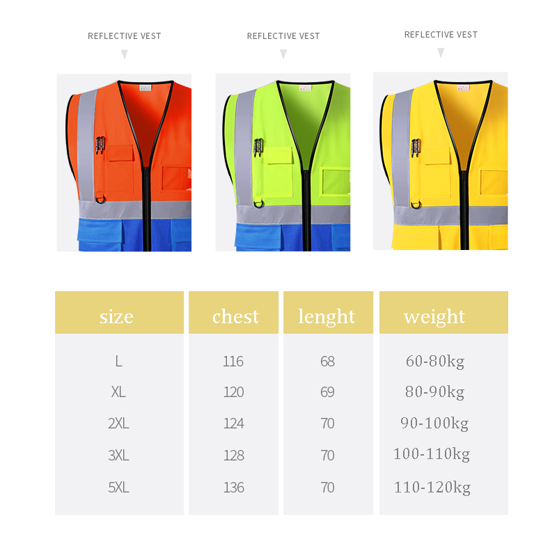 Safety Vest Big Size 5XL With Logo Customized Construction Safety Vest ...