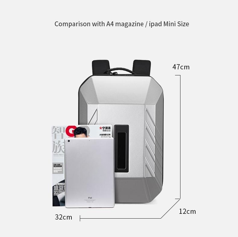 OZUKO Men Large Capacity Backpack With LED Anti-theft Laptop Bag USB ...
