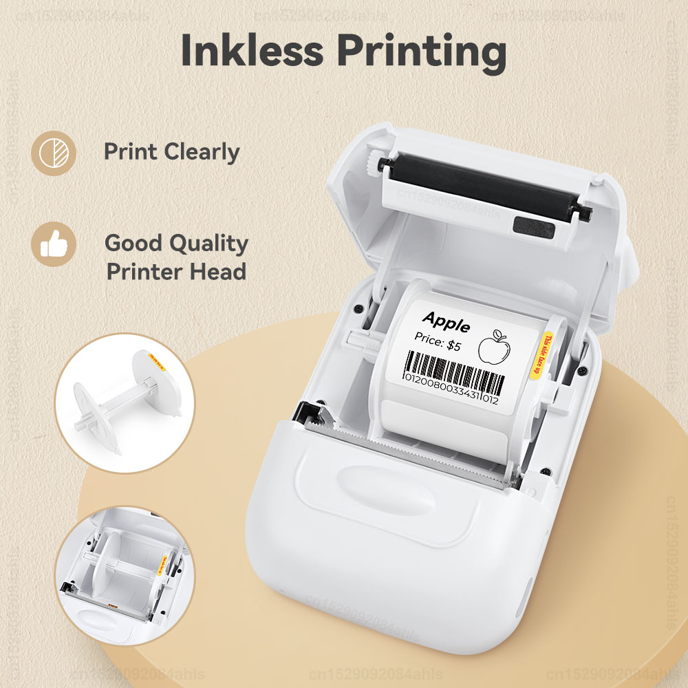 Marklife P50 Barcode Label Printer Labeling Maker Machine Mini Portable ...