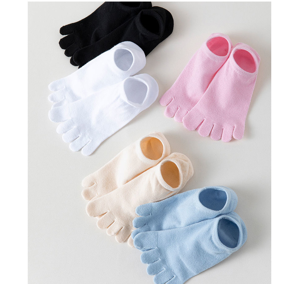 1 Pair Invisible Toe Socks,Woman Girl Cotton Thin Soft Shallow Mouth ...