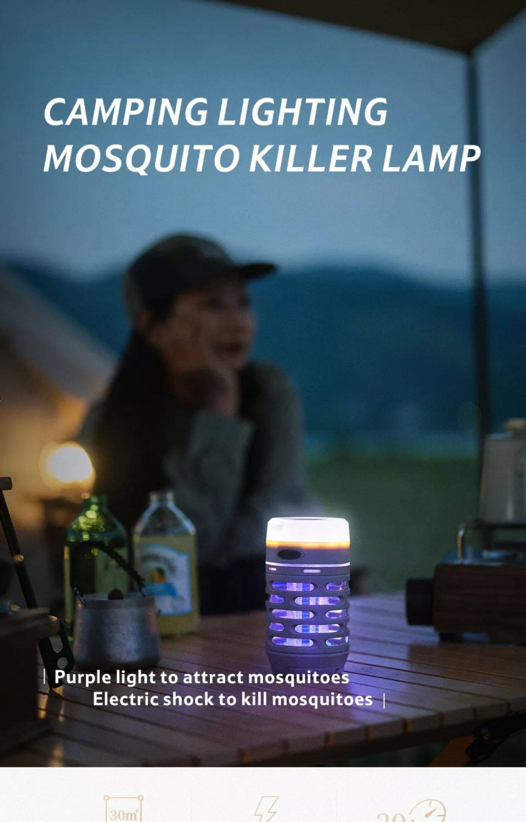 Naturehike Camping Electric Shock Mosquito Killer Lamp Outdoor ...