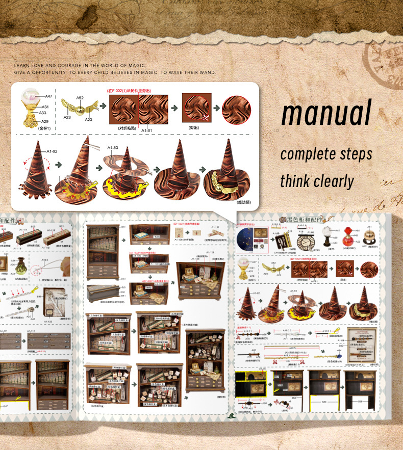 CUTEBEE Harry Potter Magic Shop DIY Wooden Doll House Miniature Doll ...
